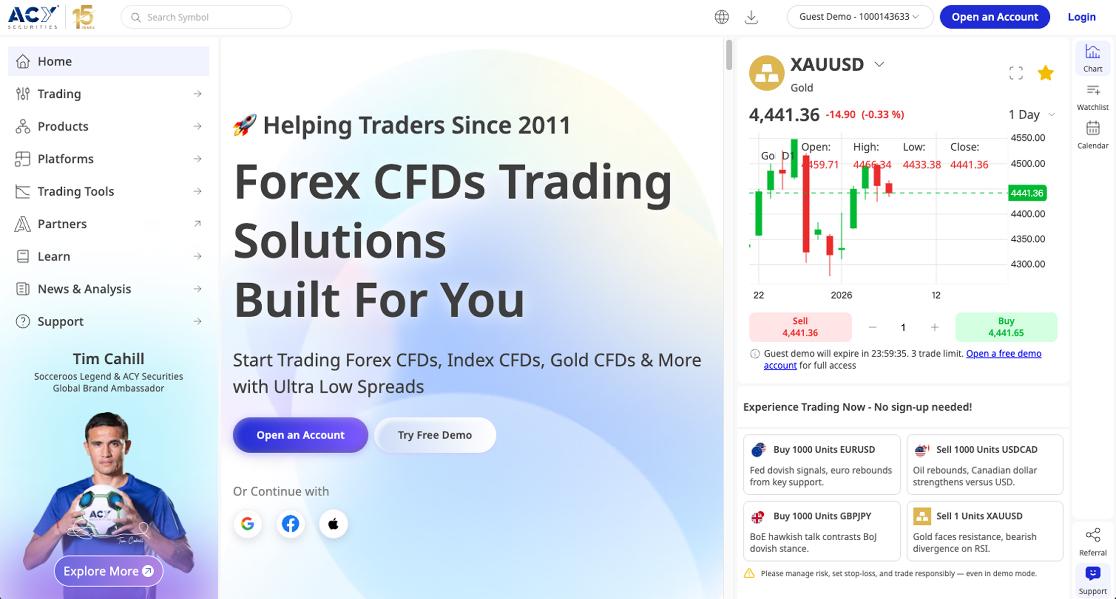 ACY Securities Introduces Guest Mode for Fast, Registration-Fr...